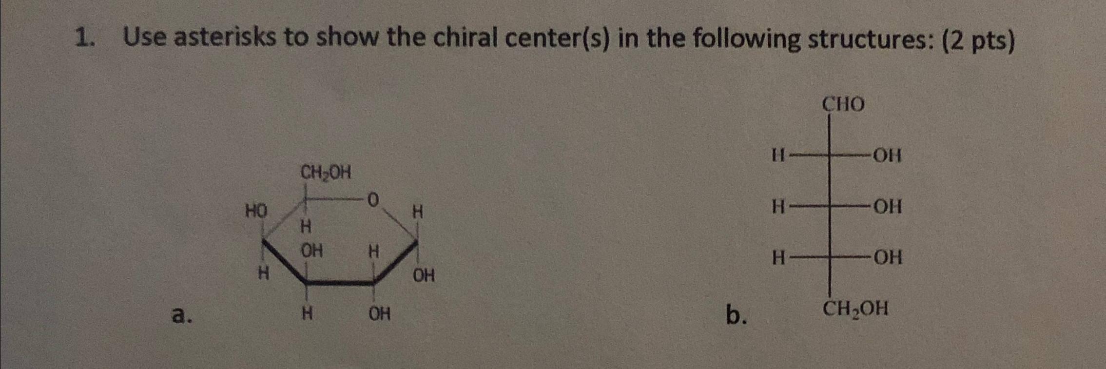 Solved Use asterisks to show the chiral center(s) ﻿in the | Chegg.com
