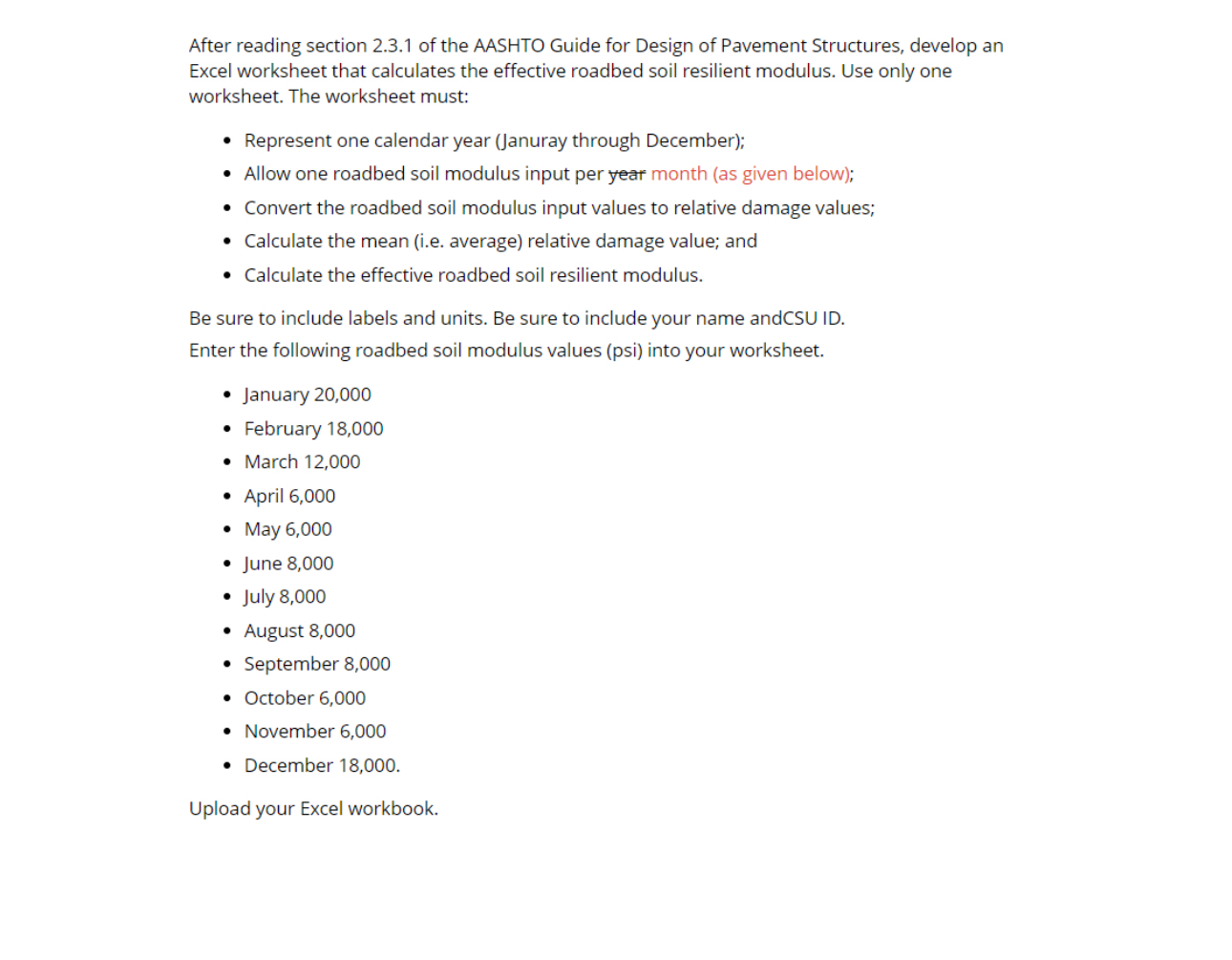 Solved After reading section 2.3.1 ﻿of the AASHTO Guide for | Chegg.com
