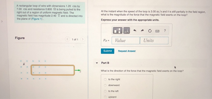 Solved A rectangular loop of wire with dimensions 1.20 cm by | Chegg.com