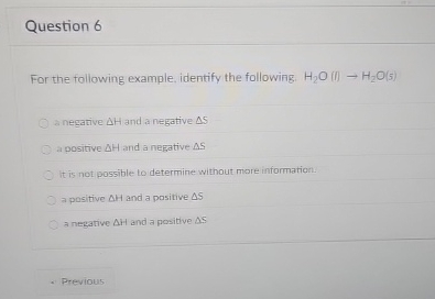 Question 6For the following example, identify the | Chegg.com