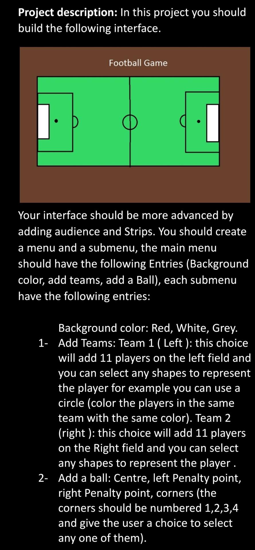 Solved Project description: In this project you should build | Chegg.com