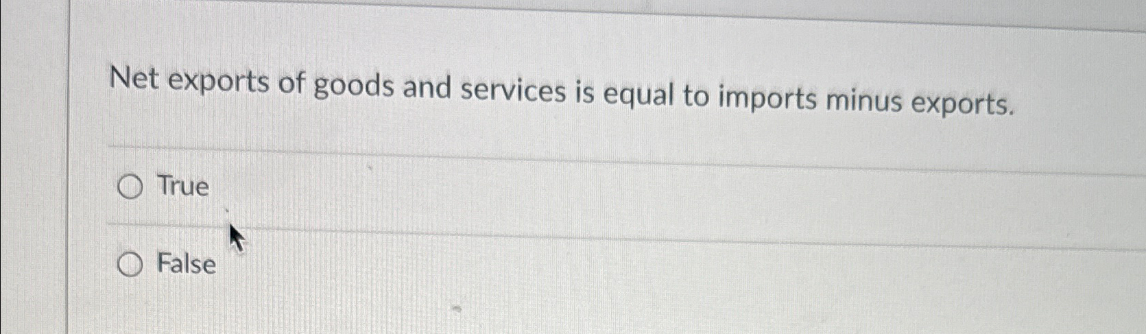 Solved Net exports of goods and services is equal to imports | Chegg.com