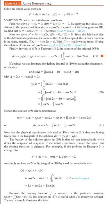 Solved Proceed as in this example to find a solution of the | Chegg.com