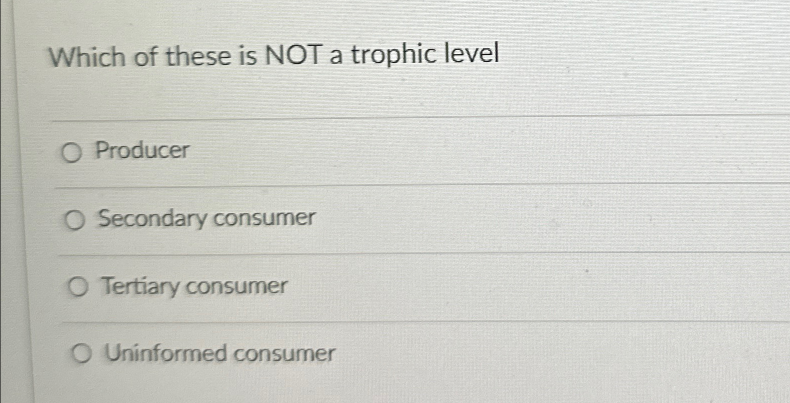 Solved Which of these is NOT a trophic | Chegg.com