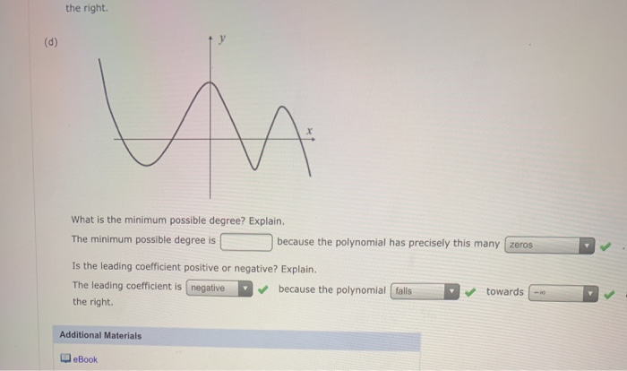 Solved the right. What is the minimum possible degree? | Chegg.com