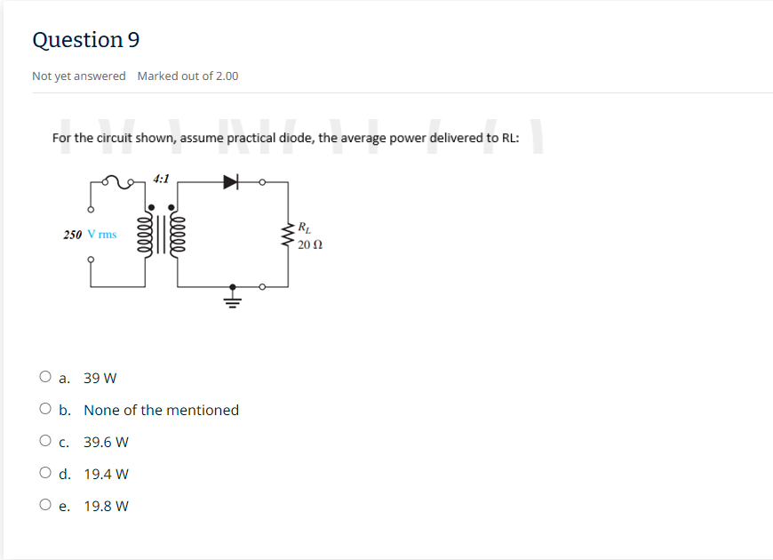 Solved For the circuit shown, assume practical diode, the | Chegg.com