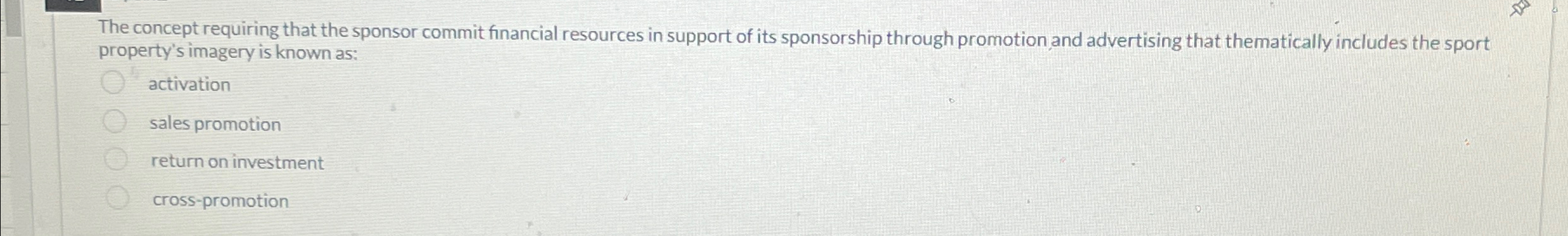 Solved The concept requiring that the sponsor commit | Chegg.com