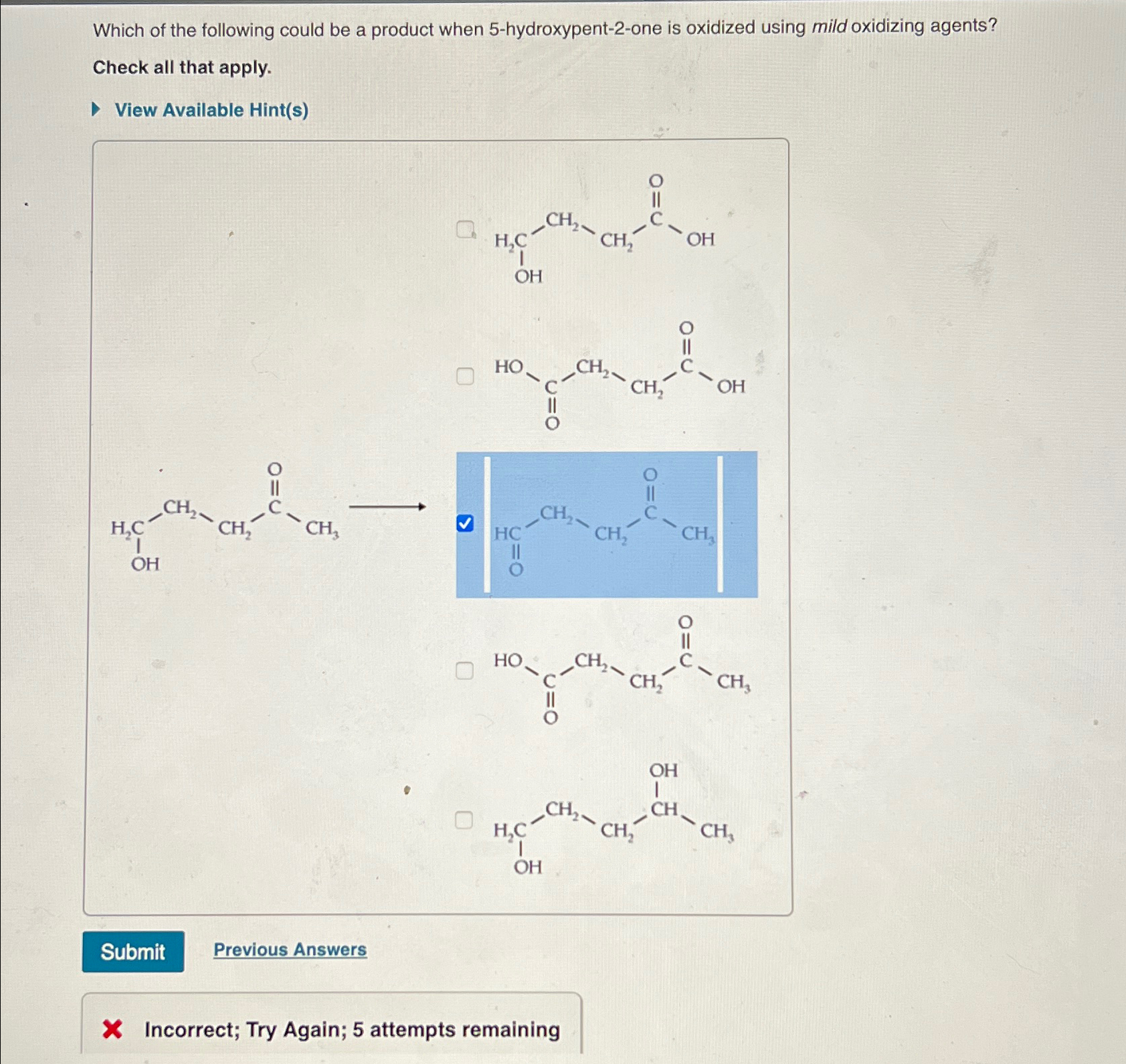 Solved Which of the following could be a product when | Chegg.com