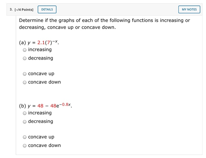 Solved 3. (-/4 Points) DETAILS MY NOTES Determine if the | Chegg.com