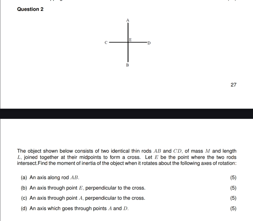 Solved Question 227The object shown below consists of two | Chegg.com