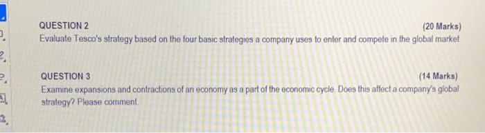 Solved QUESTION 2 (20 Marks) Evaluate Tesco's strategy based | Chegg.com