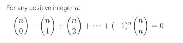 Solved For any positive integer n : | Chegg.com