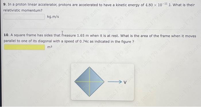 Solved 9. In a proton linear accelerator, protons are | Chegg.com