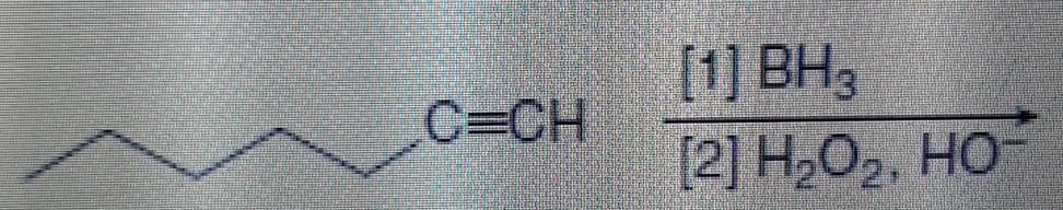 Solved C=CH [1] BH3 [2] H2O2, HO- | Chegg.com