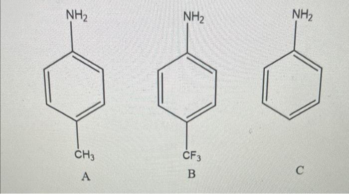 Solved NH2 NH2 NH2 CH3 CF3 A B | Chegg.com