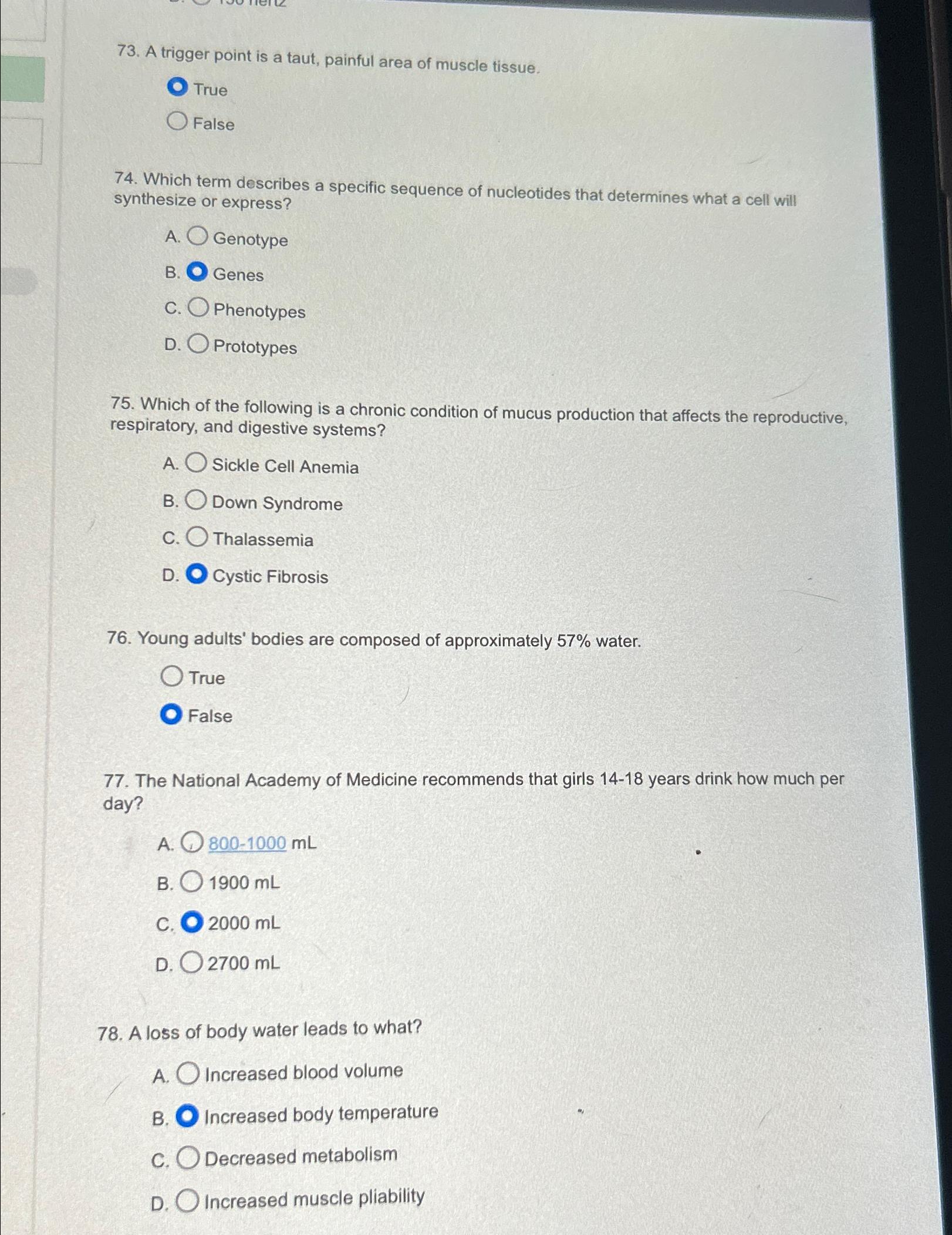 Solved A trigger point is a taut, painful area of muscle | Chegg.com