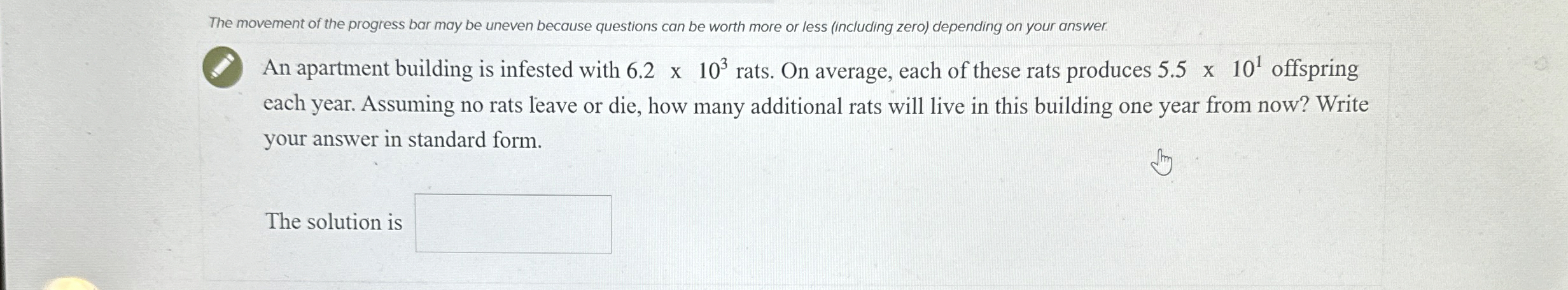 Solved The movement of the progress bar may be uneven | Chegg.com