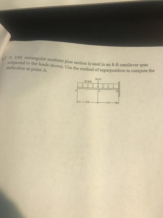 Solved ) A 3X6 rectangular southern pine section is used in | Chegg.com