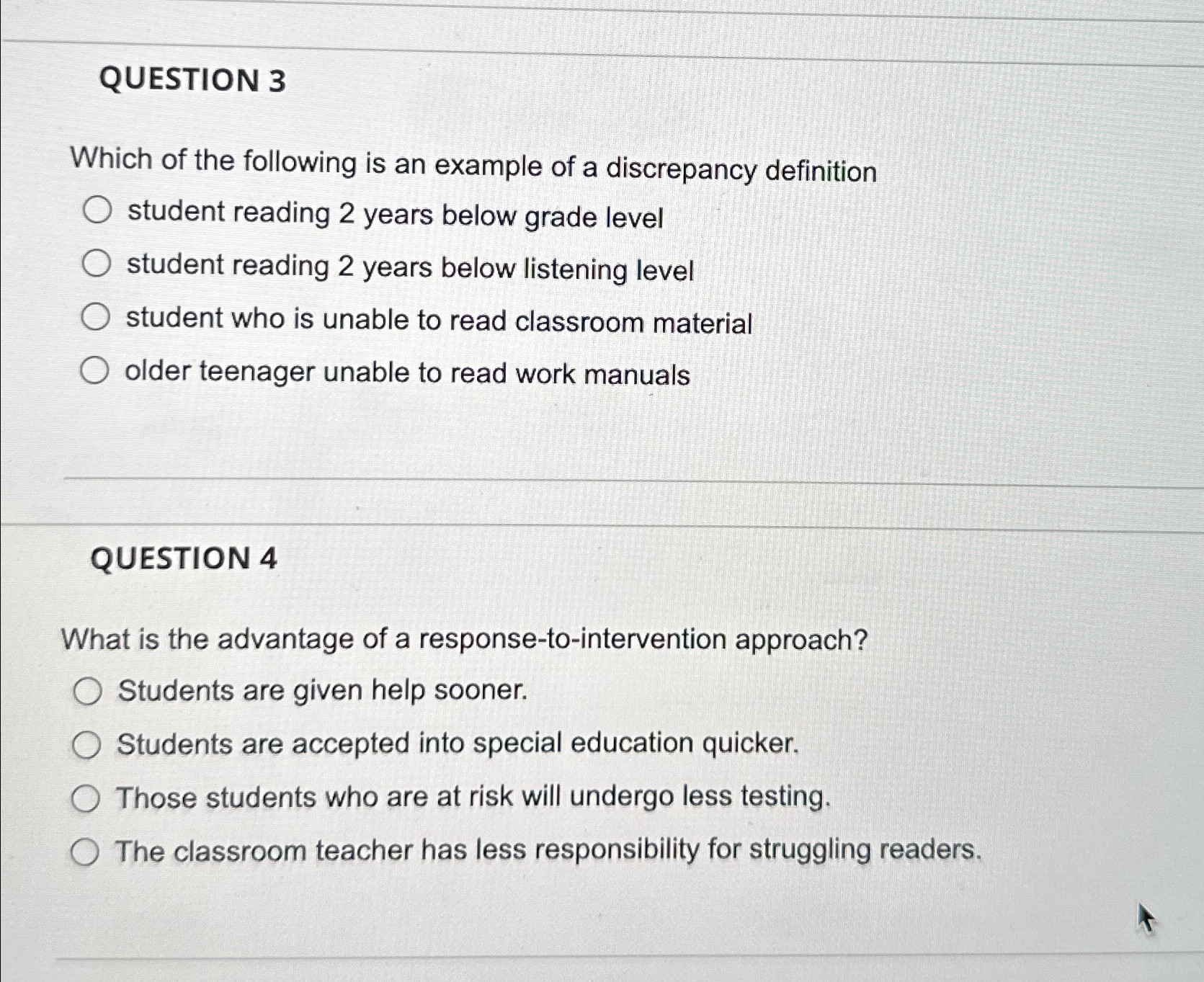 Solved QUESTION 3Which of the following is an example of a | Chegg.com