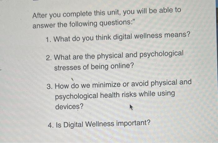 Solved After you complete this unit, you will be able to | Chegg.com