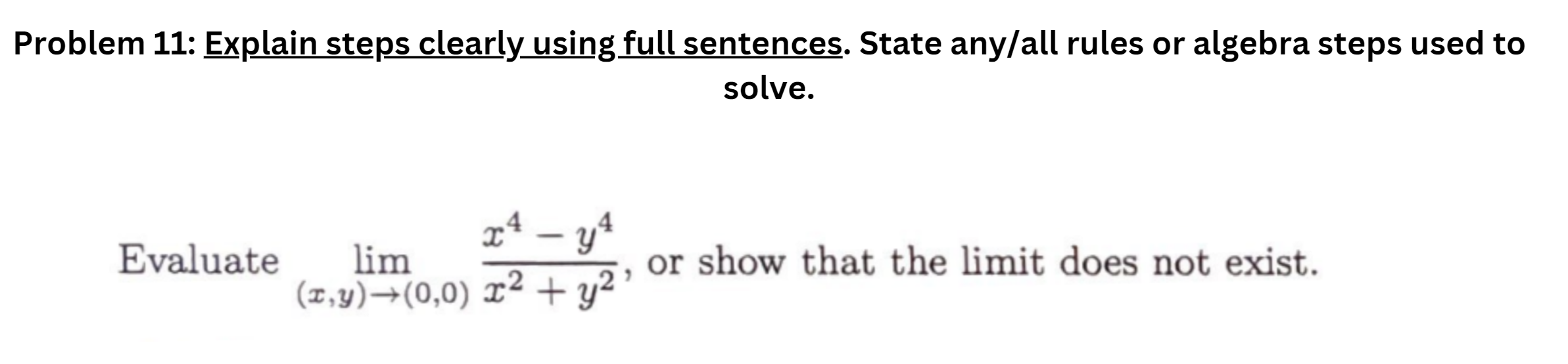 Solved Problem 11: Explain steps clearly using full | Chegg.com
