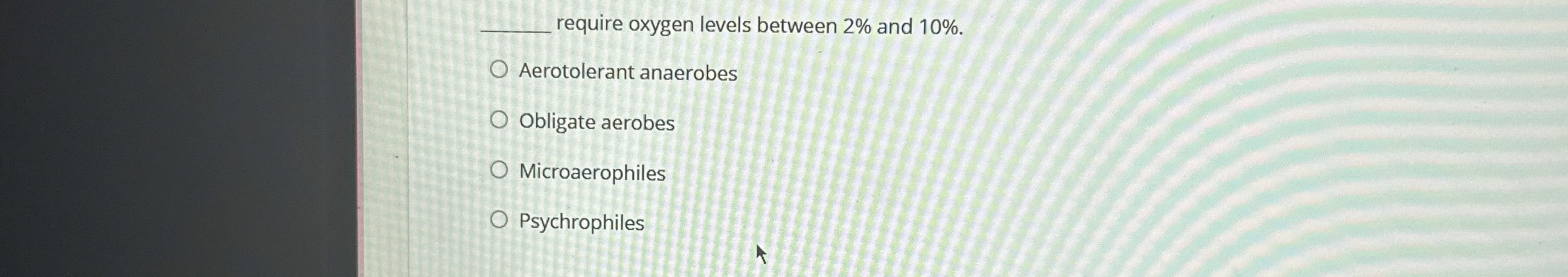 Solved require oxygen levels between 2% ﻿and | Chegg.com