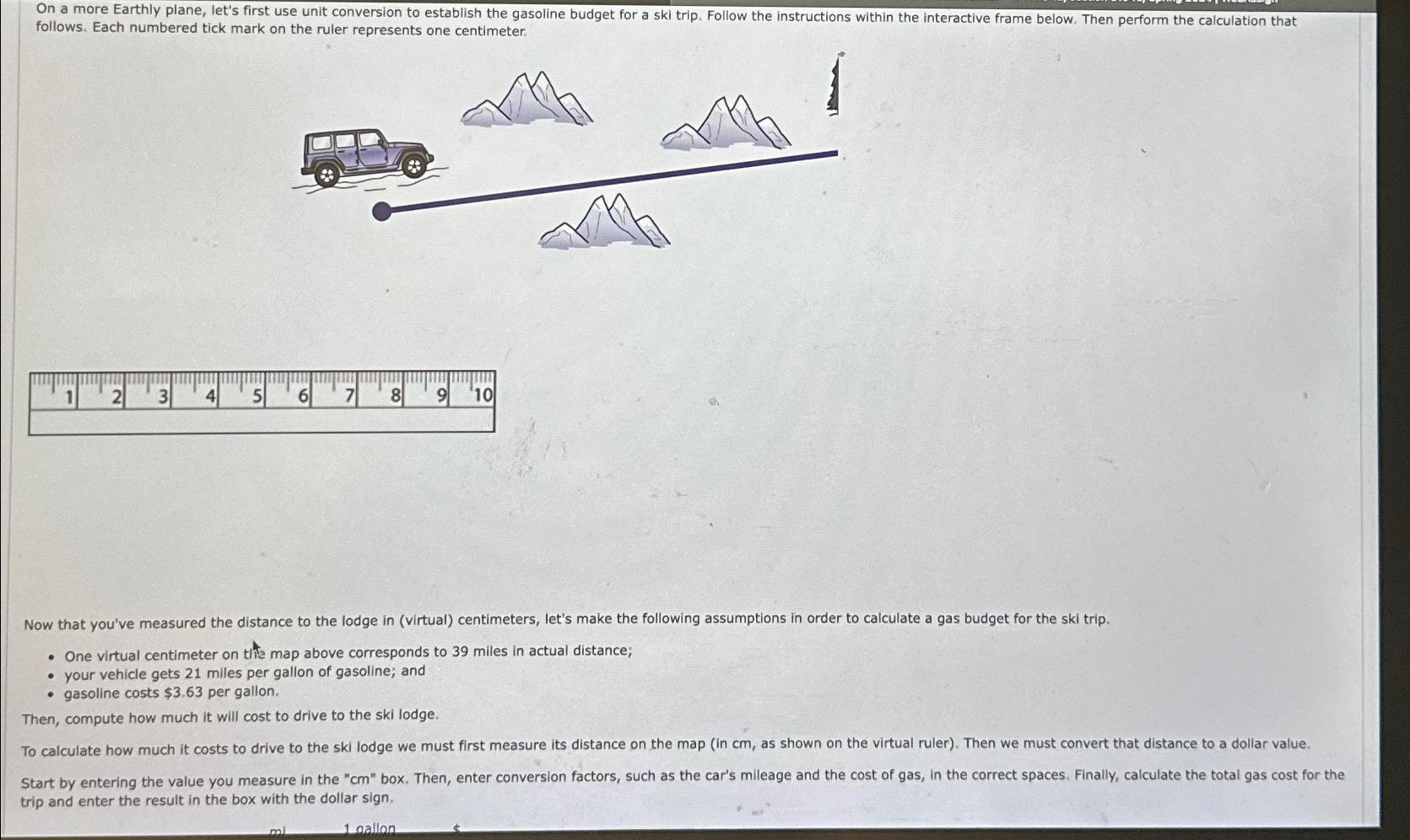 Solved follows. Each numbered tick mark on the ruler | Chegg.com