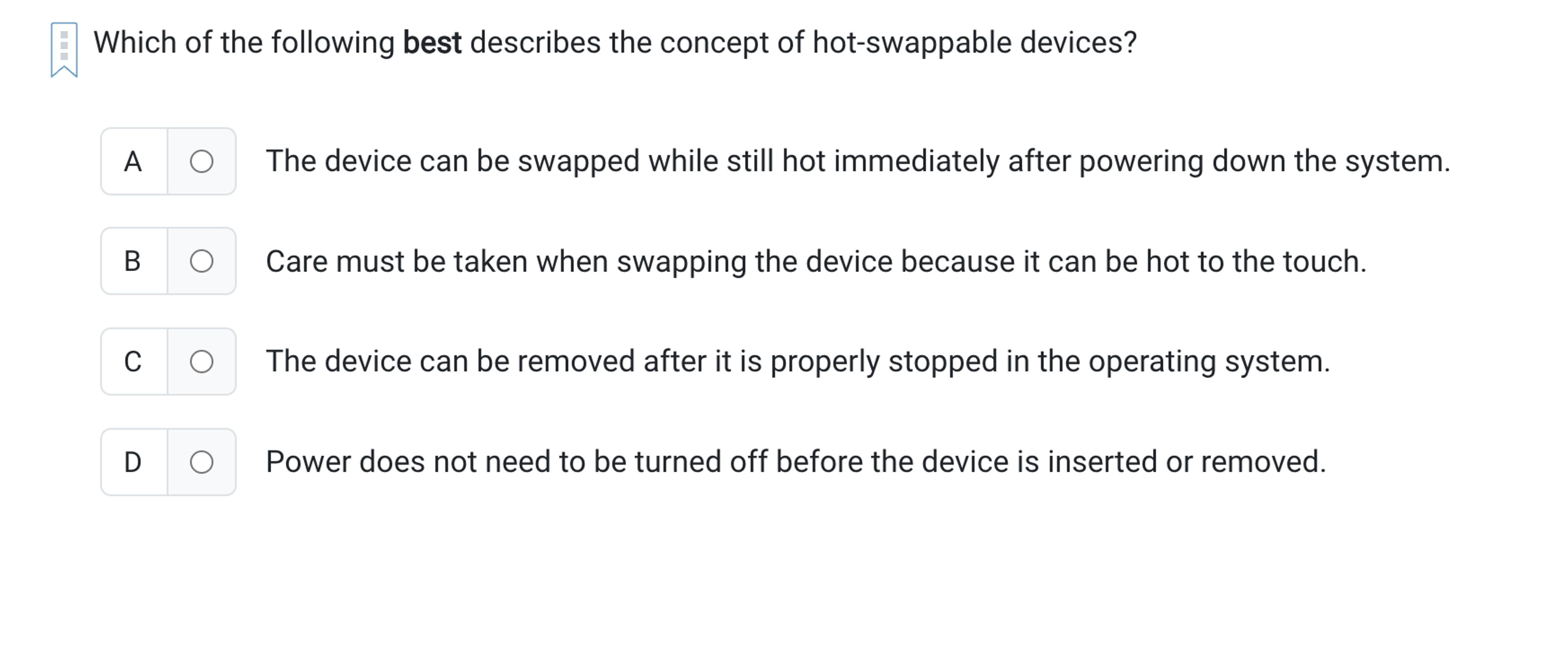 Solved Which of the following best describes the concept of | Chegg.com