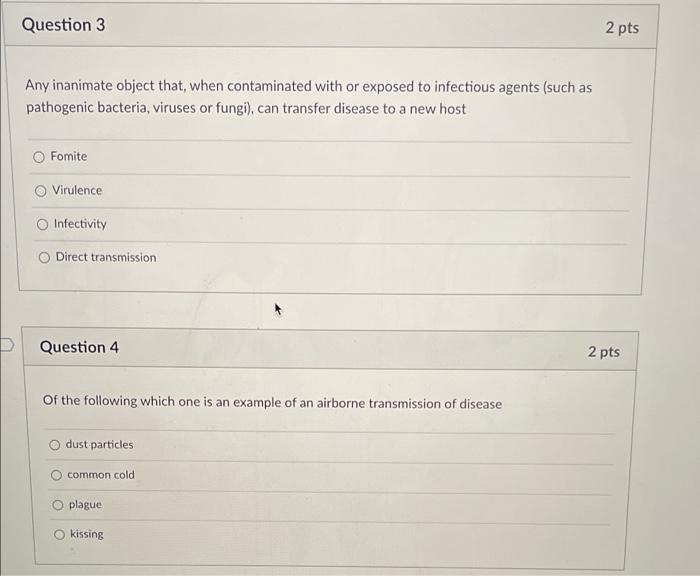 Solved Question 3 2 pts Any inanimate object that, when | Chegg.com