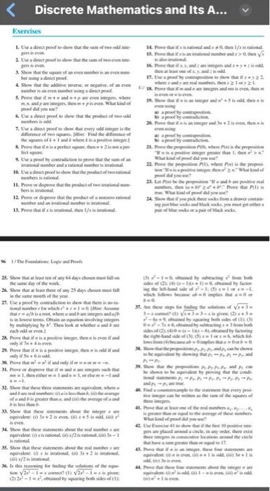 Solved Discrete Mathematics and Its A... Evercises rin is | Chegg.com