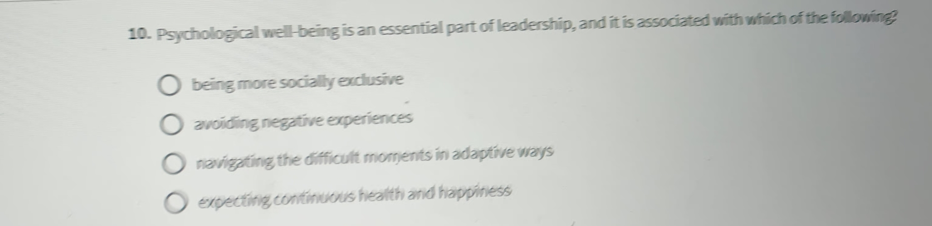 Solved Psychological well-being is an essential part of | Chegg.com