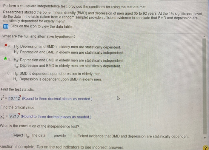 Solved Perform a chi-square independence test, provided the | Chegg.com
