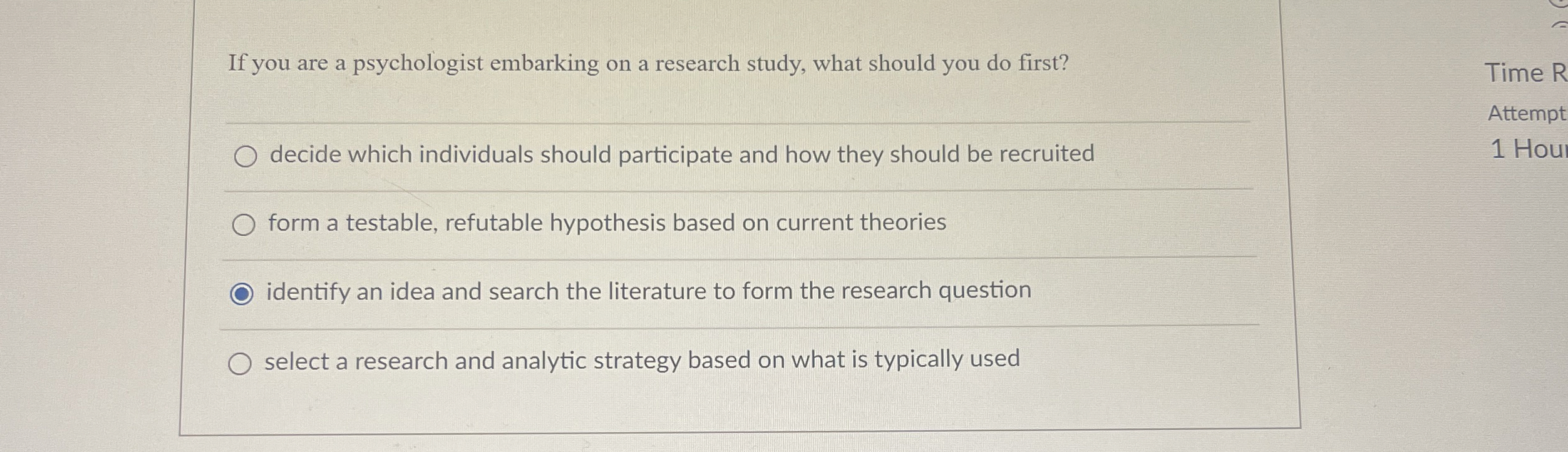 Solved If you are a psychologist embarking on a research | Chegg.com