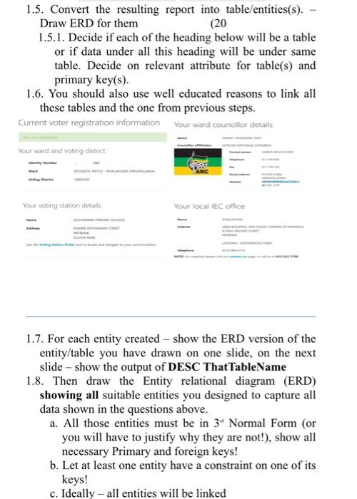 Solved 1.5. Convert the resulting report into | Chegg.com