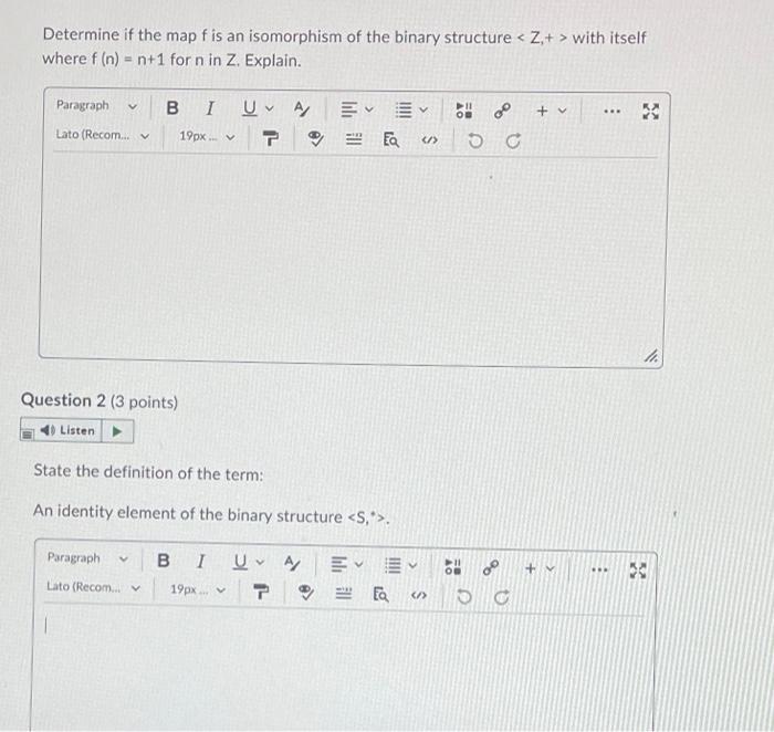 Solved Determine if the map f is an isomorphism of the | Chegg.com