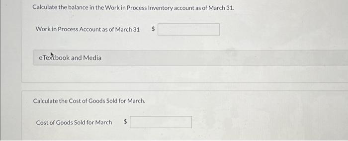 Solved Calculate the balance in the Work in Process | Chegg.com
