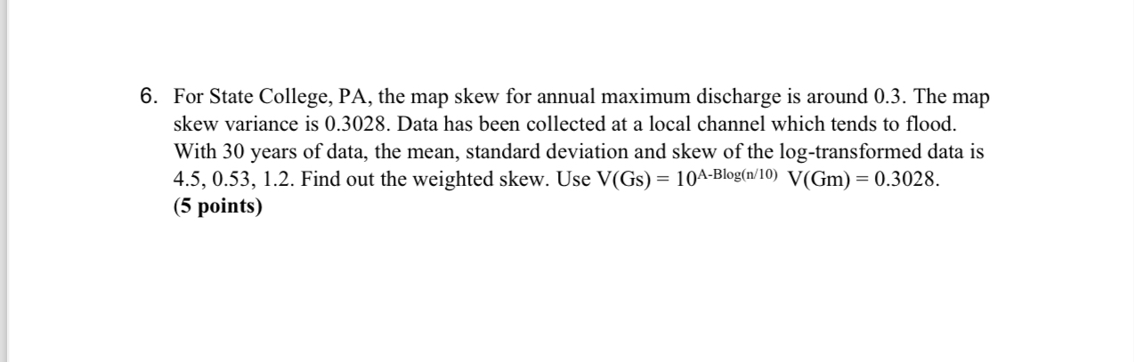 Solved For State College, PA, ﻿the map skew for annual | Chegg.com