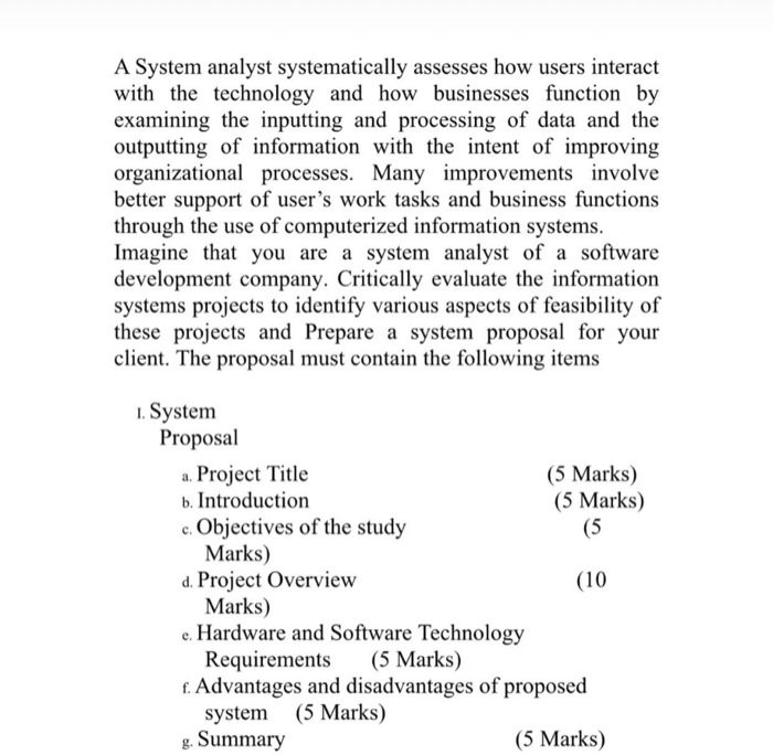 A System analyst systematically assesses how users | Chegg.com