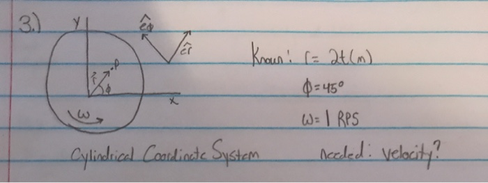 Solved Using intermediate dynamics please find the velocity | Chegg.com