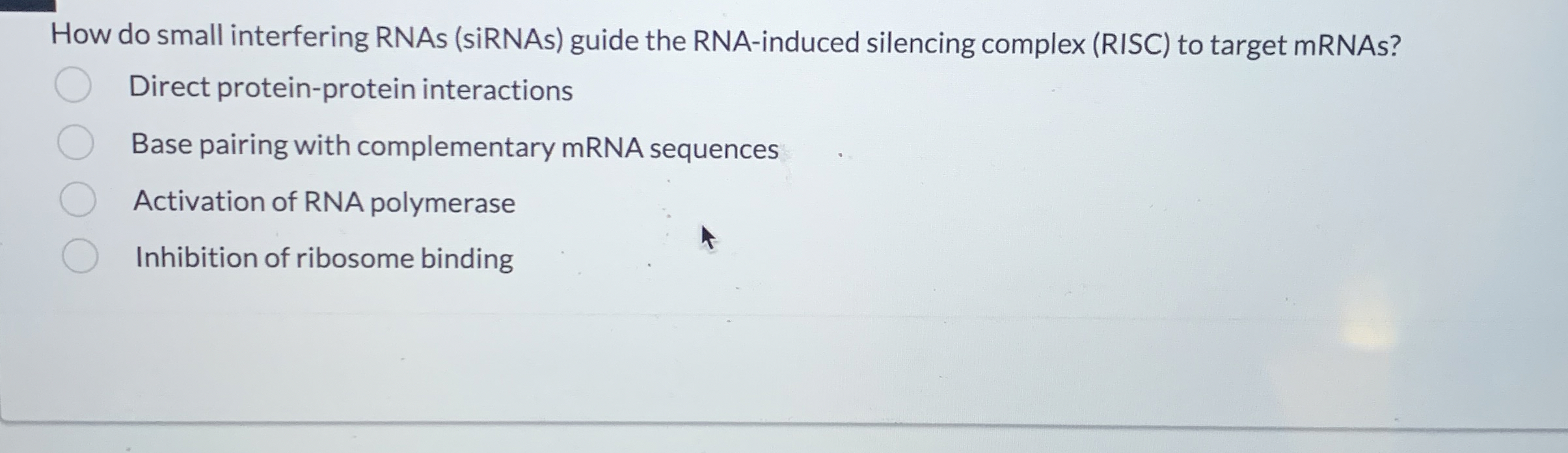 Solved How do small interfering RNAs (siRNAs) ﻿guide the | Chegg.com