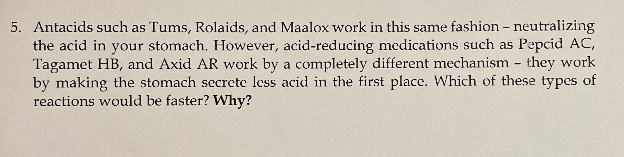 Solved Antacids such as Tums, Rolaids, and Maalox work in | Chegg.com