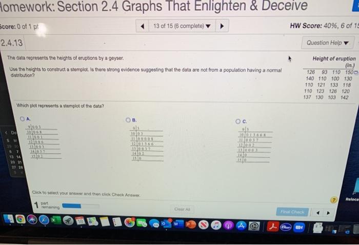 Solved Omework Section 2 4 Graphs That Enlighten And Deceive