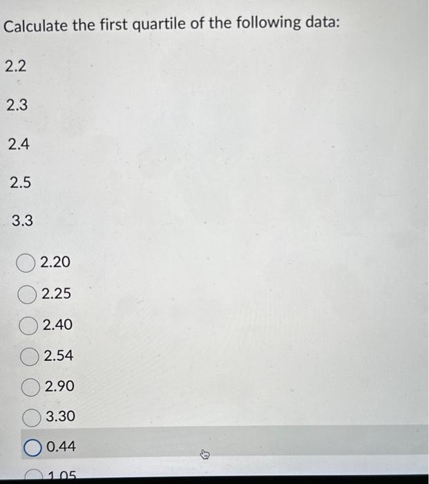 Solved i need the first quartile, the third quartile, the | Chegg.com