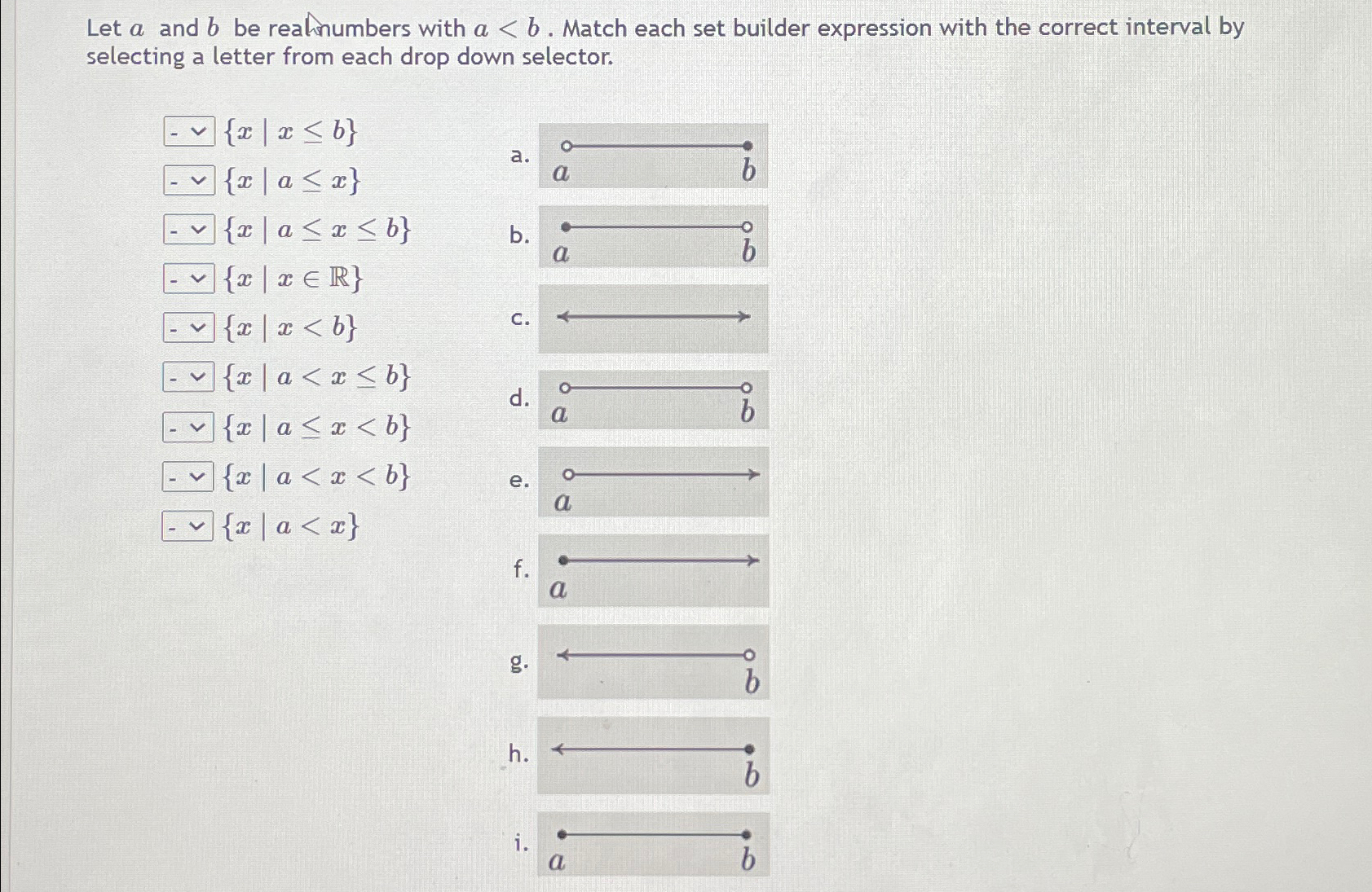 Solved Let a and b ﻿be reahumbers with a | Chegg.com