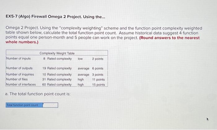 Solved Omega 2 Project. Using the "complexity weighting" | Chegg.com
