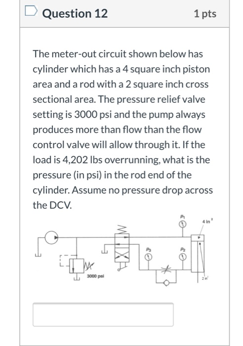 The meter-out circuit shown below has cylinder which | Chegg.com