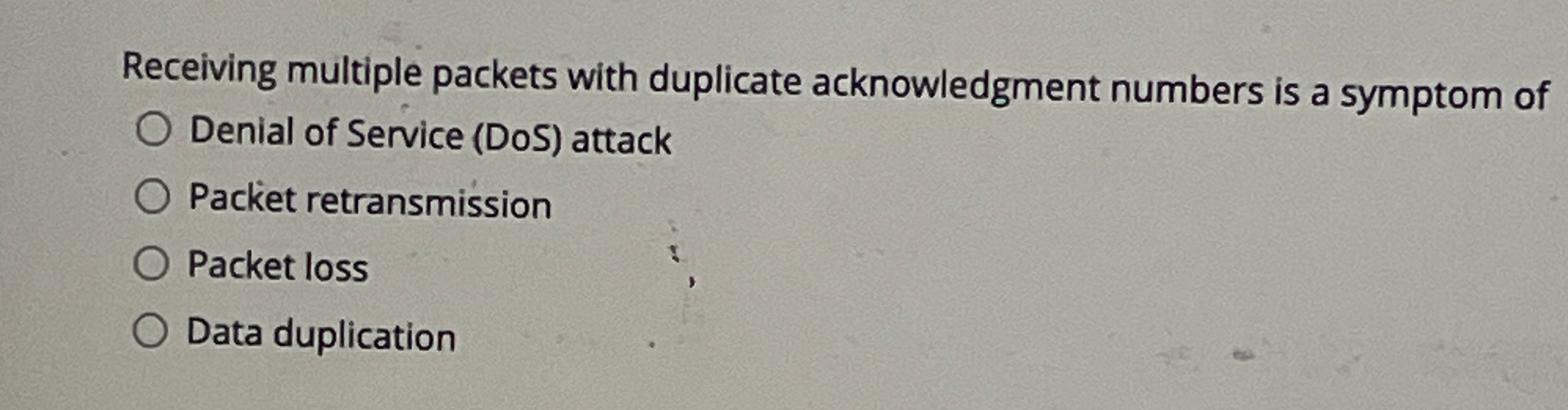 Solved Receiving multiple packets with duplicate | Chegg.com