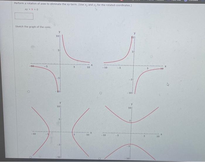 Perform A Rotation Of Axes To Eliminate The Xy