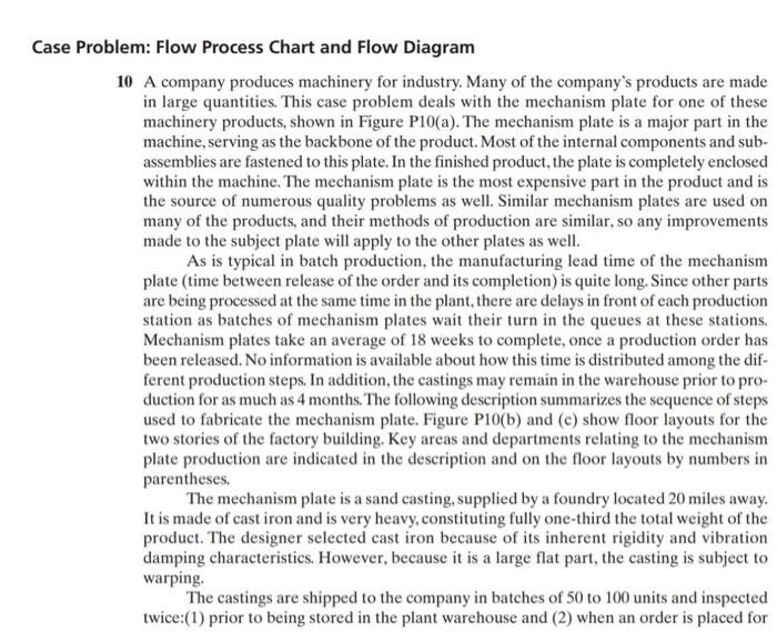 (b) Summarize the flow process chart by determining | Chegg.com