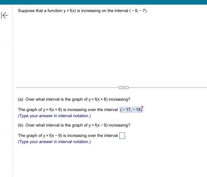 Solved Suppose that a function y=f(x) is increasing on the | Chegg.com